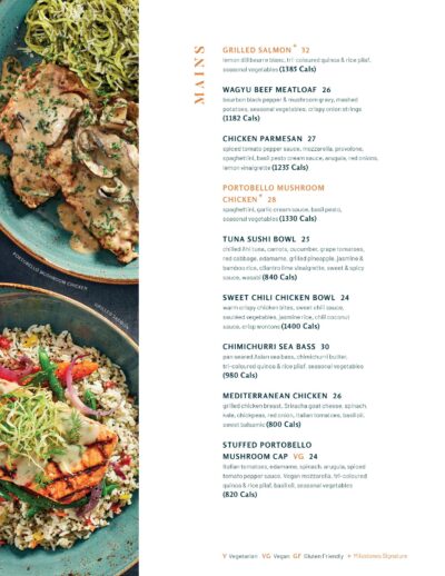 Milestones Menu in Waterloo - Waterloo | Grill & Bar