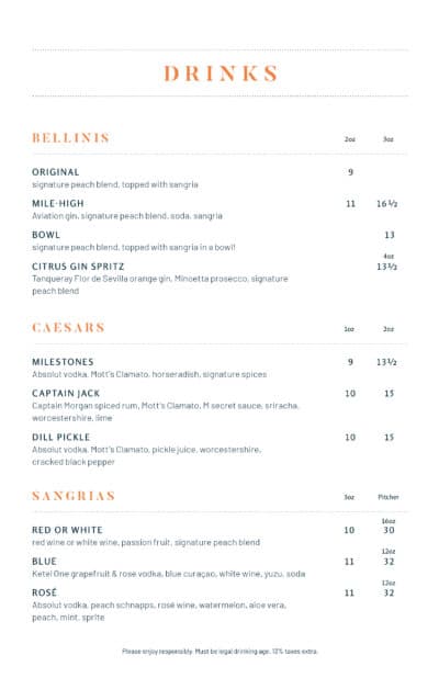 Milestones Menu in Markham - Markham | Milestones Grill & Bar