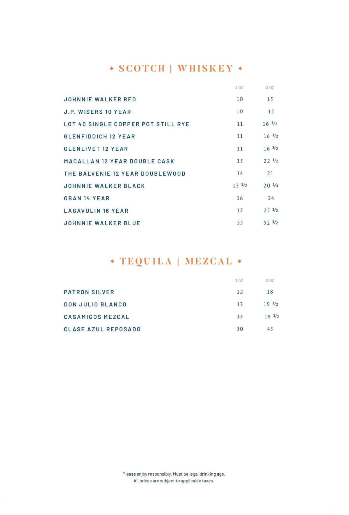 Milestones Menu in Barrie |Milestones Grill & Bar