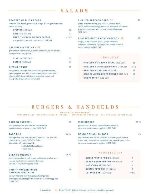 Milestones Menu in Ancaster - Hamilton | Milestones Grill & Bar