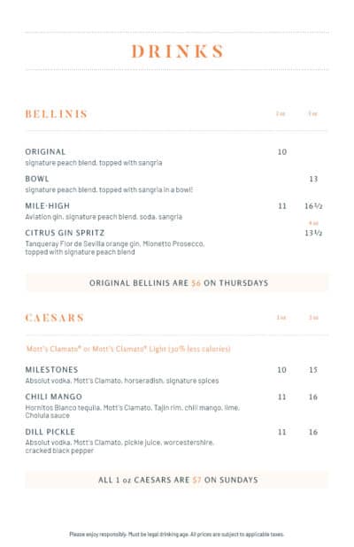 Milestones Menu in Victoria | Milestones Grill & Bar