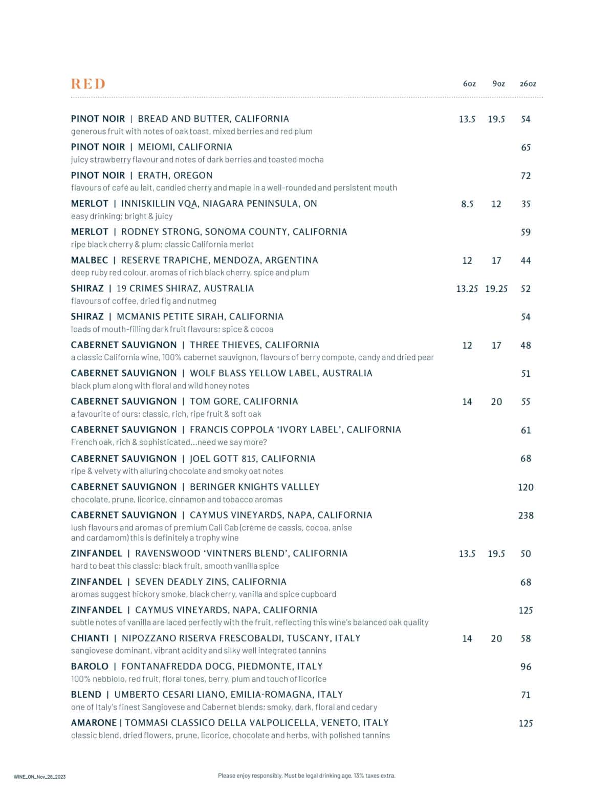 Milestones Menu in Waterloo | Milestones Grill & Bar