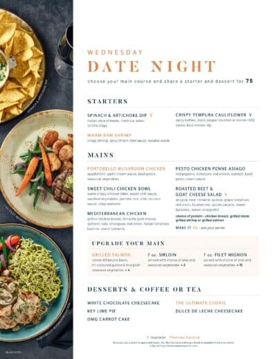 Milestones Menu in Whitby - Whitby | Milestones Grill & Bar
