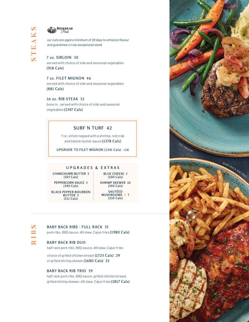 Milestones Menu in Kanata - Kanata Centrum | Grill & Bar