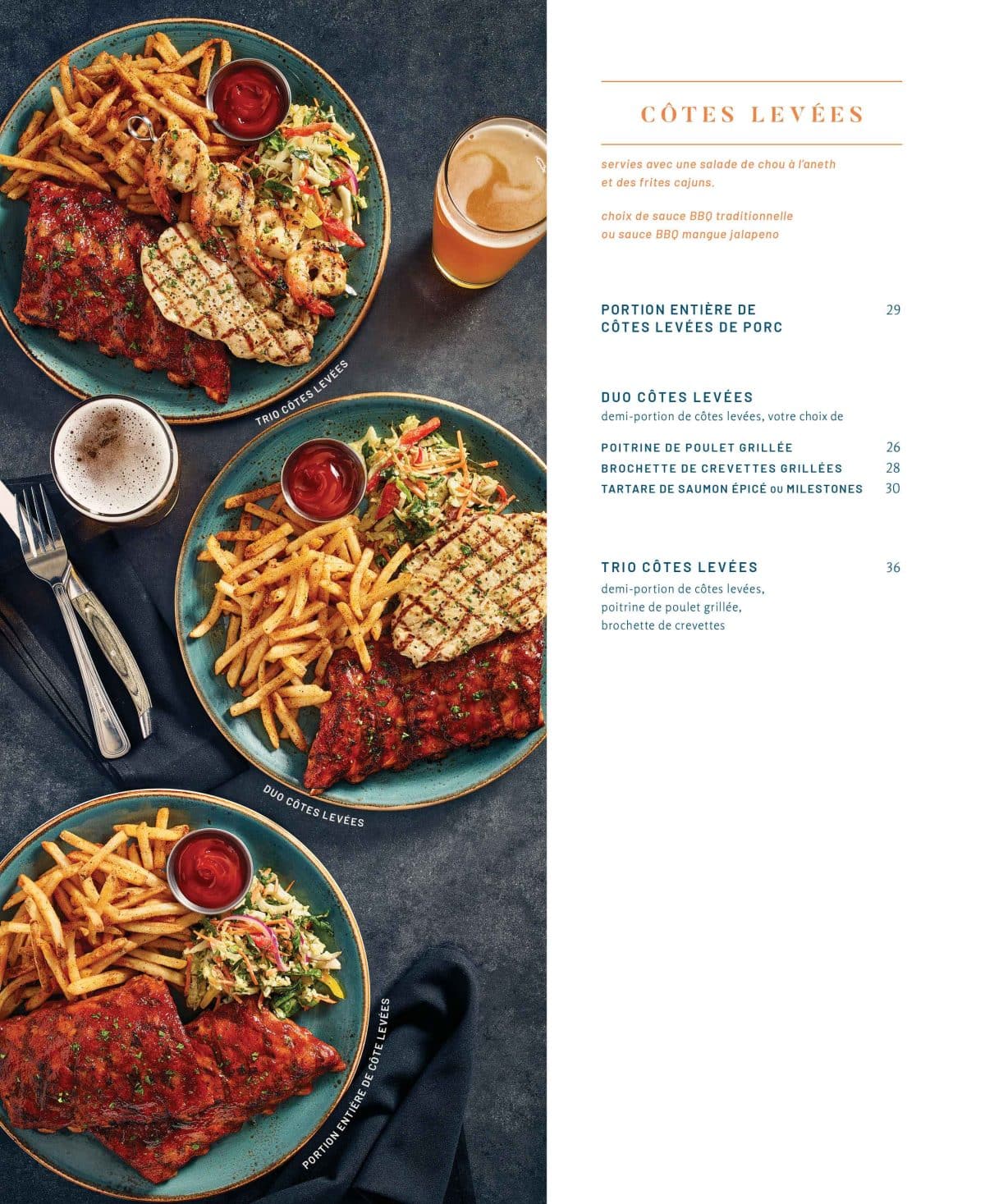 Menu Milestones à Pointe-Claire | Milestones Grill & Bar