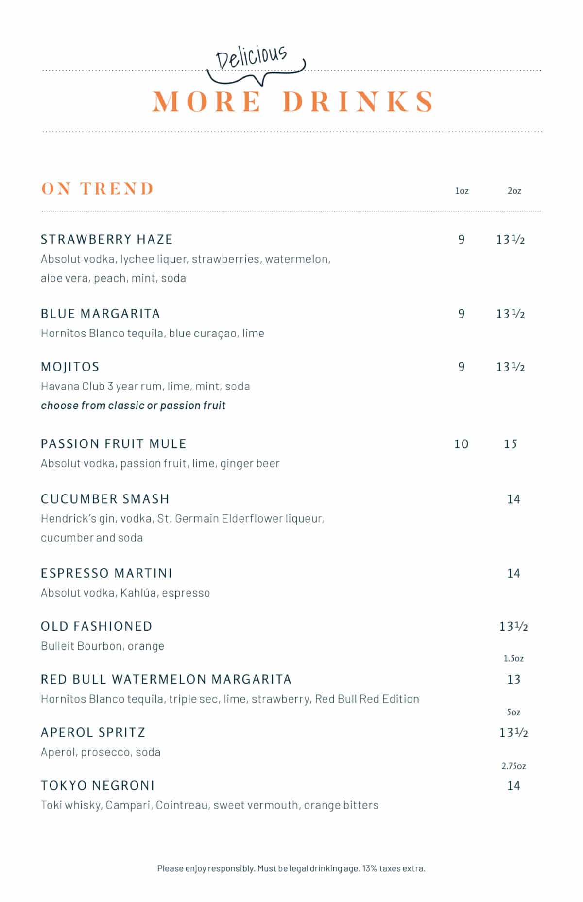 Milestones Menu in Pointe-Claire | Milestones Grill & Bar