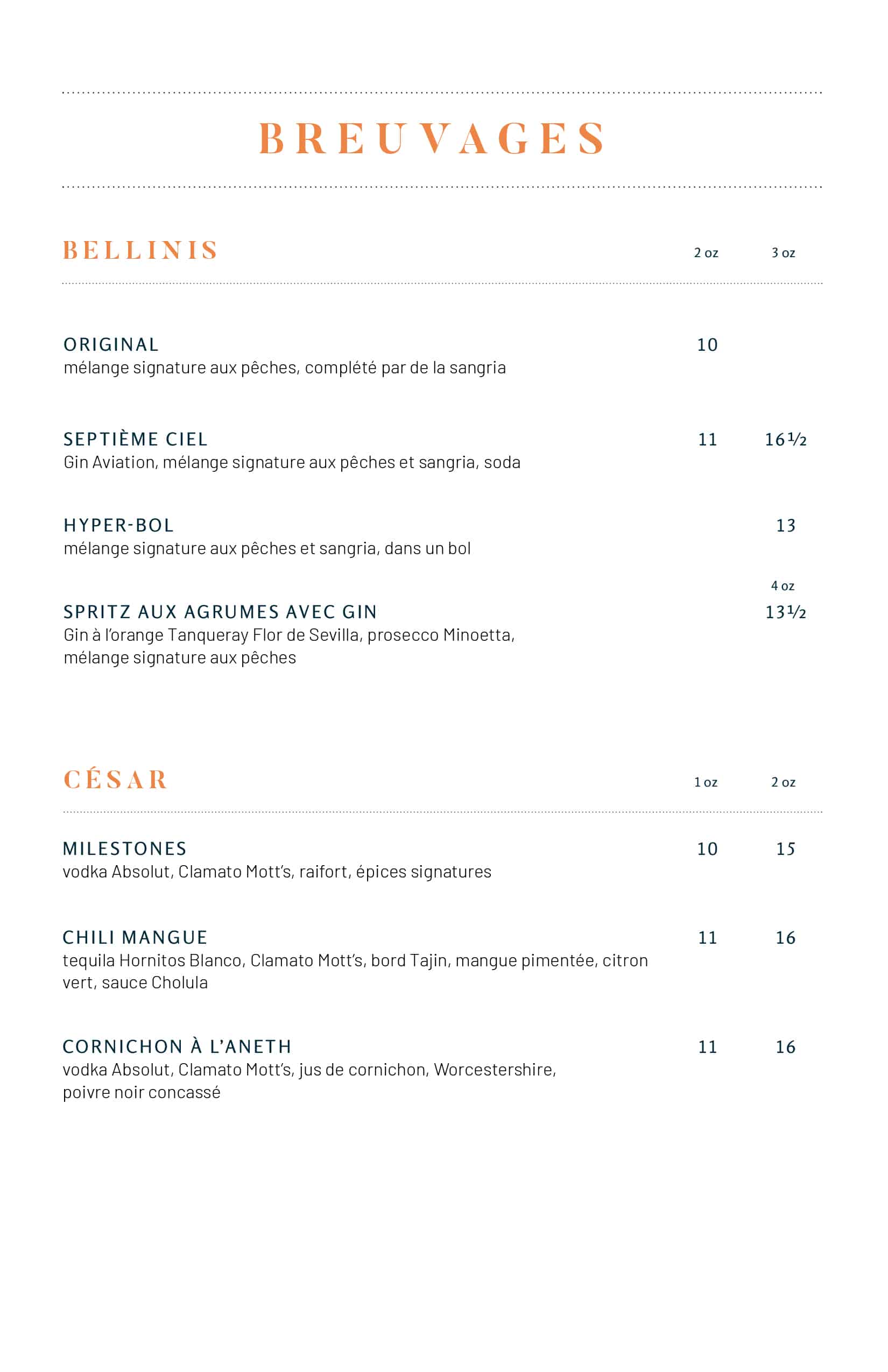 Milestones Menu à Laval | Milestones Grill & Bar