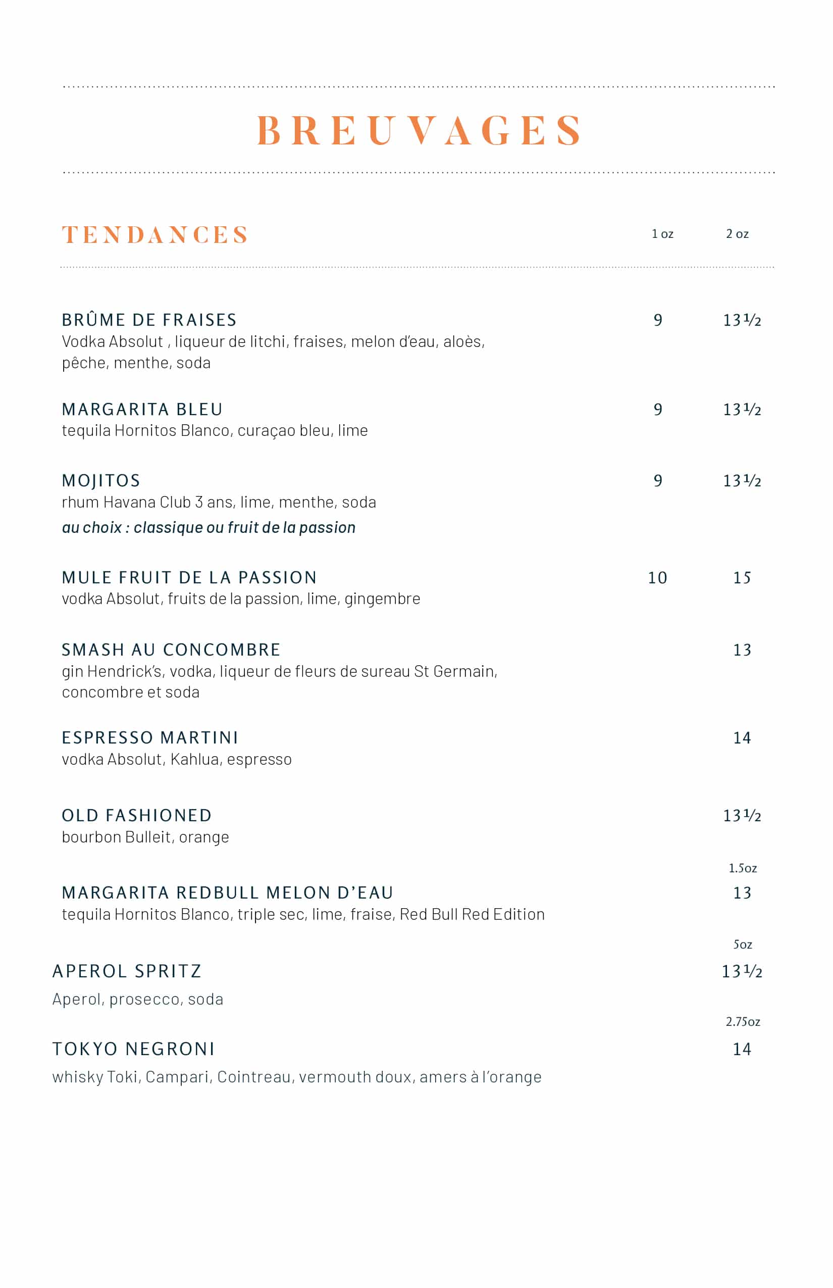 Milestones Menu à Laval | Milestones Grill & Bar