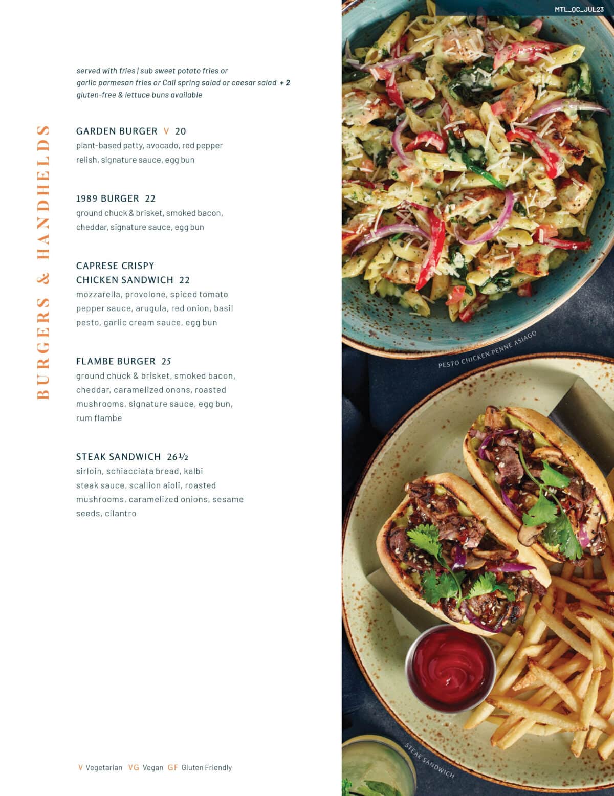 Milestones Menu in Pointe-Claire | Milestones Grill & Bar