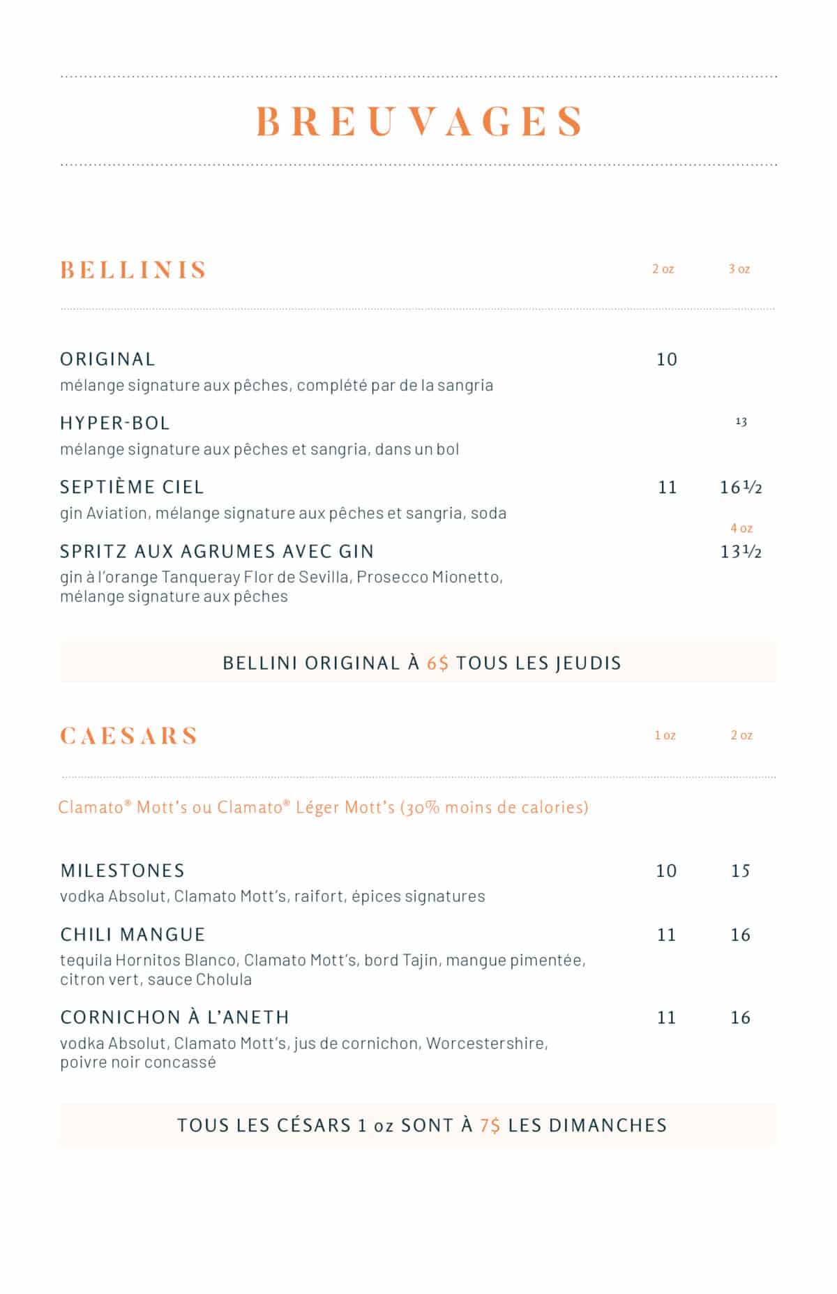 Milestones Menu à Laval | Milestones Grill & Bar