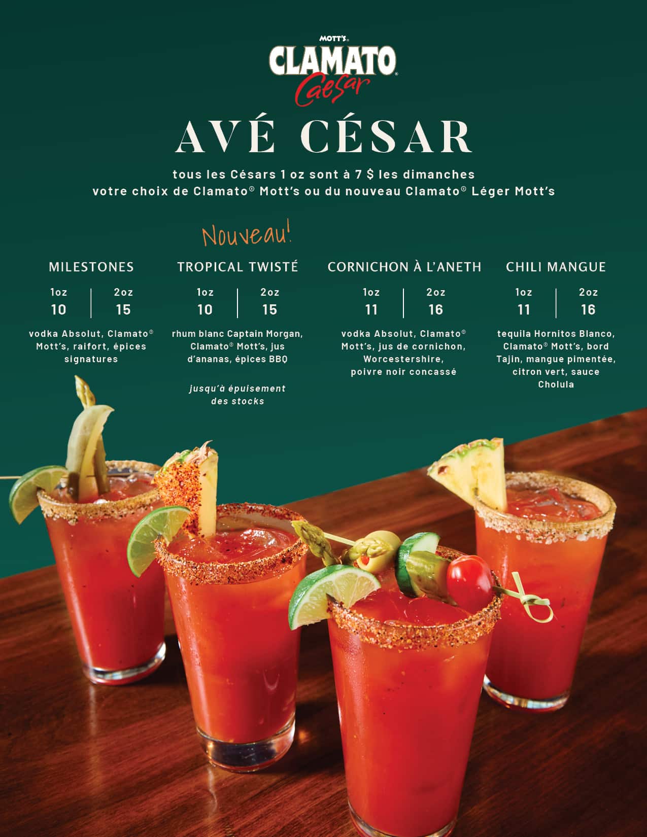 Découvrez notre menu | Milestones Restaurant