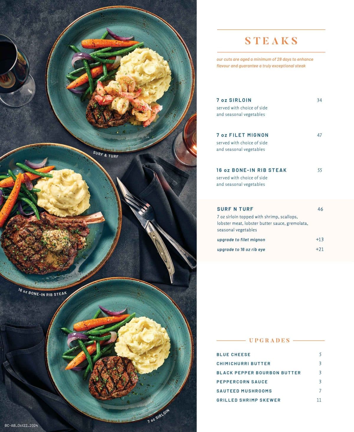 Milestones Menu in Langford - Millstream | Milestones Grill & Bar