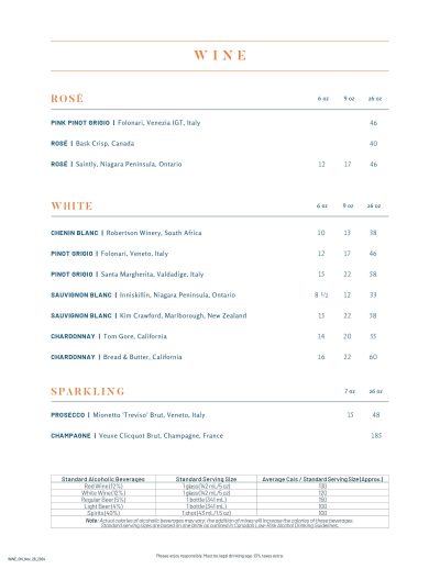 Milestones Menu in Ottawa - Pinecrest | Milestones Grill & Bar