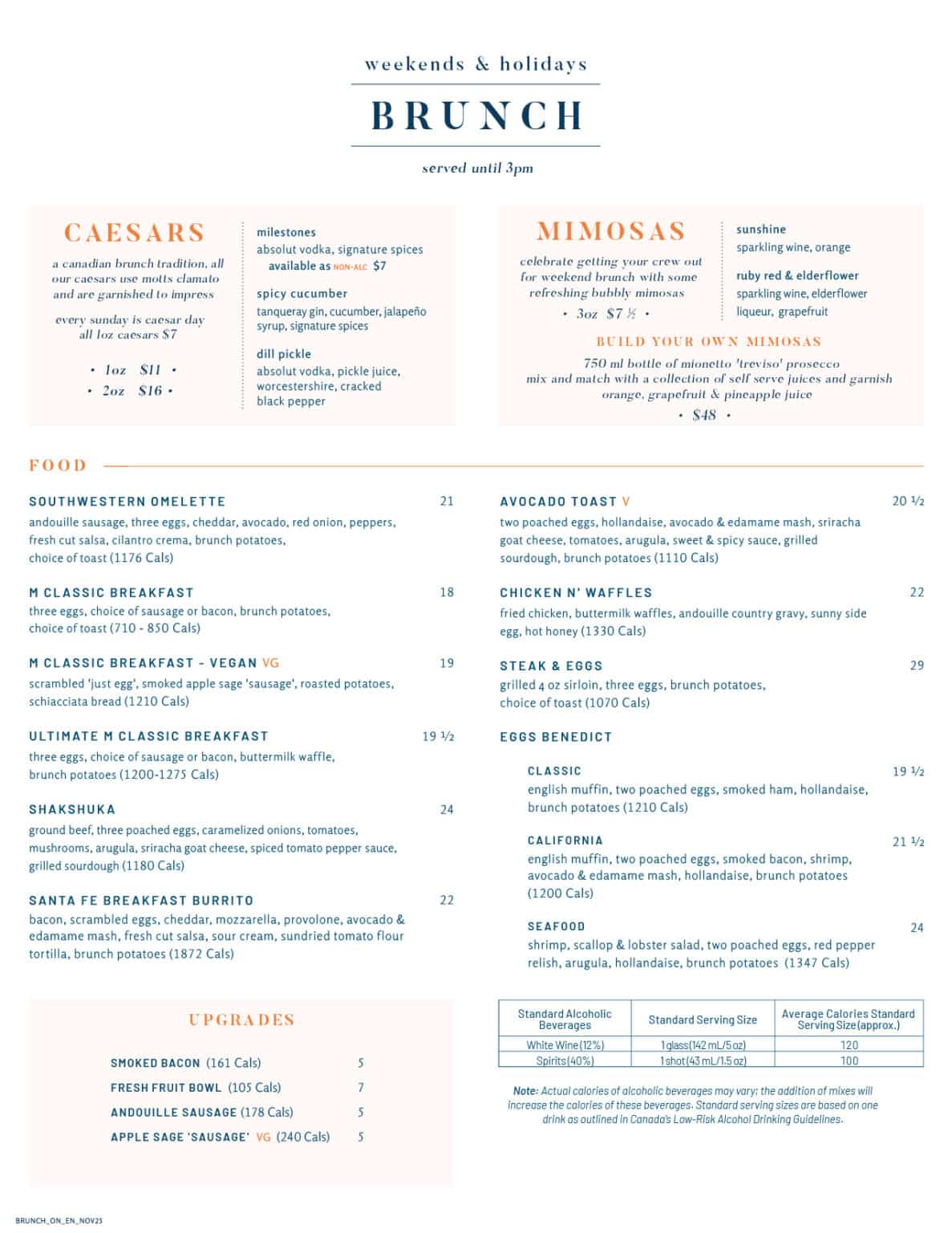Milestones Menu in Markham - Markham | Milestones Grill & Bar