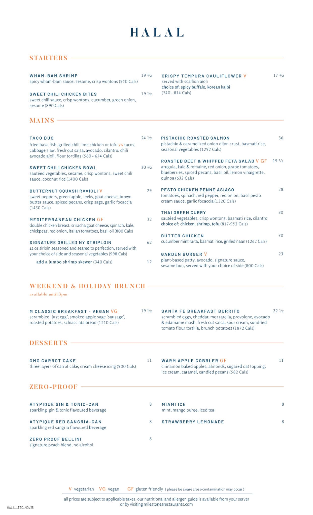 Milestones Menu in Richmond Hill - Richmond Hill | Milestones Grill & Bar